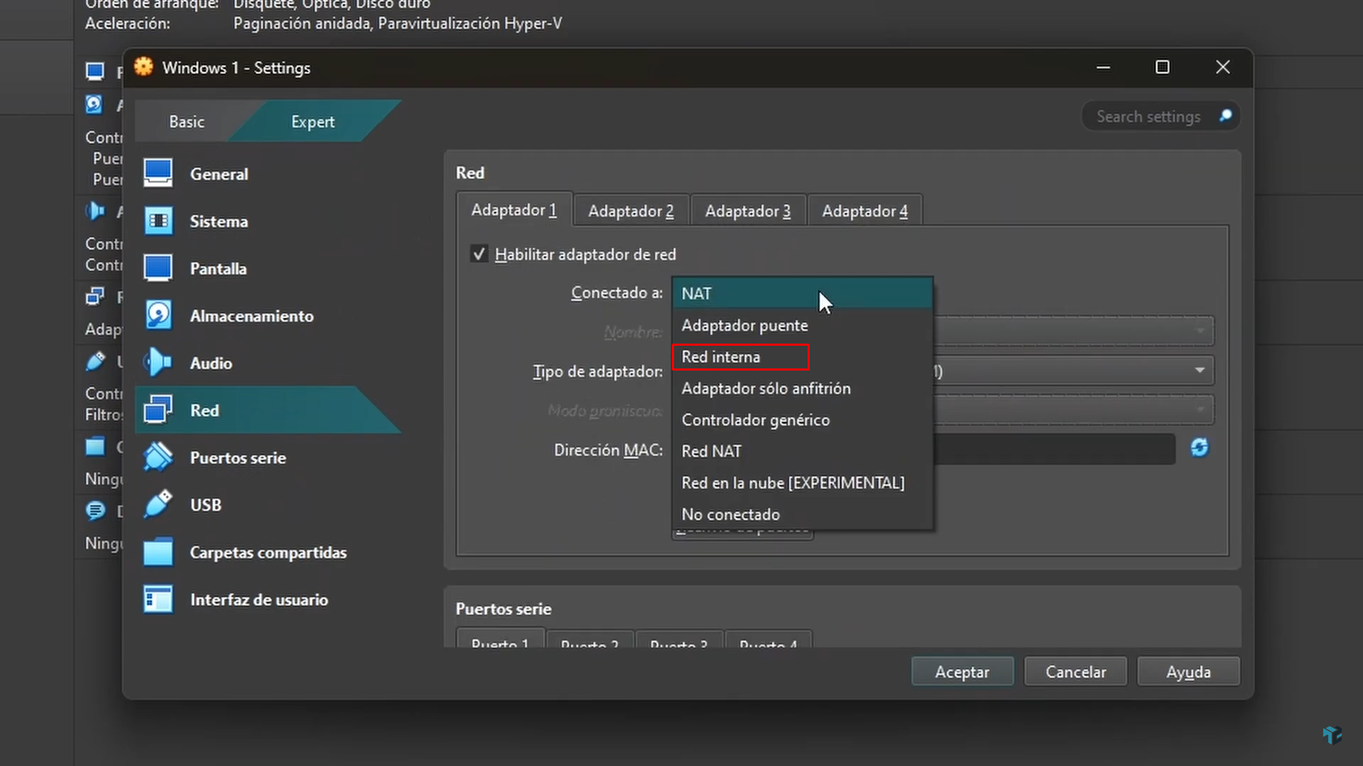 Red interna en VirtualBox paso a paso | TecnoSender